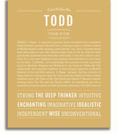 Todd | Name Art Print – Name Stories