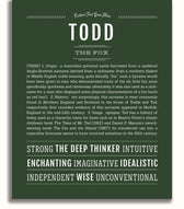 Todd | Name Art Print – Name Stories