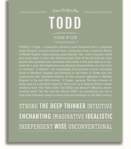 Todd | Name Art Print – Name Stories