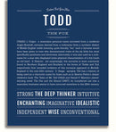 Todd | Name Art Print – Name Stories