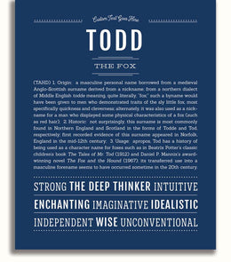 Todd | Name Art Print – Name Stories