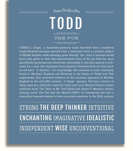 Todd | Name Art Print – Name Stories