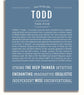 Todd Personalized Name Meaning Art Prints – Name Stories