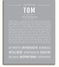 Tom Personalized Name Meaning Art Prints – Name Stories