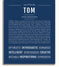 Tom Personalized Name Meaning Art Prints – Name Stories