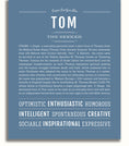 Tom Personalized Name Meaning Art Prints – Name Stories