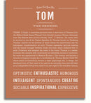 Tom Personalized Name Meaning Art Prints – Name Stories