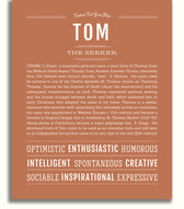 Tom Personalized Name Meaning Art Prints – Name Stories