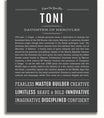 Toni | Name Art Print – Name Stories