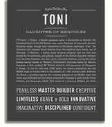 Toni | Name Art Print – Name Stories