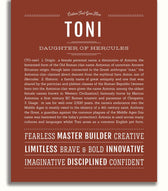 Toni | Name Art Print – Name Stories