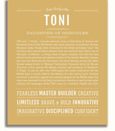 Toni | Name Art Print – Name Stories