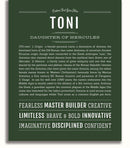 Toni | Name Art Print – Name Stories