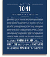 Toni | Name Art Print – Name Stories