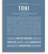 Toni | Name Art Print – Name Stories