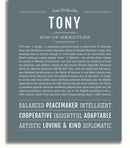Tony | Name Art Print – Name Stories