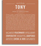 Tony | Name Art Print – Name Stories