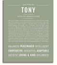 Tony | Name Art Print – Name Stories