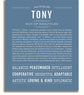 Tony | Name Art Print – Name Stories