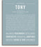 Tony | Name Art Print – Name Stories