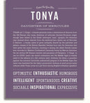 Tonya | Name Art Print – Name Stories