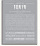 Tonya | Name Art Print – Name Stories
