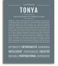 Tonya | Name Art Print – Name Stories