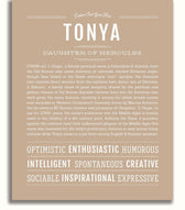 Tonya | Name Art Print – Name Stories