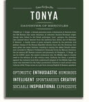 Tonya | Name Art Print – Name Stories