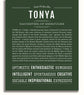 Tonya Personalized Name Meaning Art Prints – Name Stories