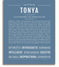Tonya Personalized Name Meaning Art Prints – Name Stories