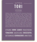 Tori | Name Art Print – Name Stories
