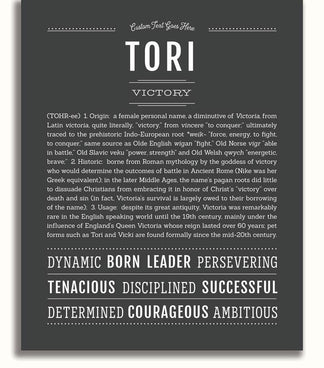 Tori | Name Art Print – Name Stories