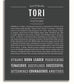 Tori | Name Art Print – Name Stories