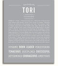Tori | Name Art Print - Personalized Custom Gifts – Name Stories