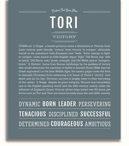 Tori | Name Art Print – Name Stories