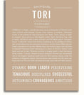 Tori | Name Art Print – Name Stories