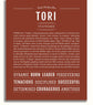 Tori | Name Art Print – Name Stories