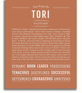Tori | Name Art Print – Name Stories
