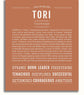 Tori | Name Art Print – Name Stories