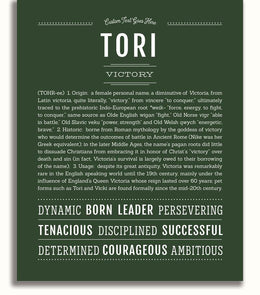 Tori | Name Art Print – Name Stories