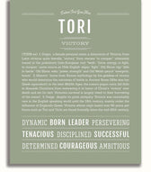 Tori | Name Art Print – Name Stories