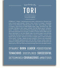 Tori | Name Art Print – Name Stories