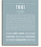Tori | Name Art Print – Name Stories