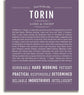Torin Personalized Name Meaning Art Prints – Name Stories