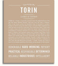Torin | Name Art Print – Name Stories