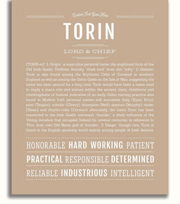 Torin | Name Art Print – Name Stories