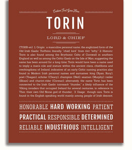 Torin | Name Art Print – Name Stories