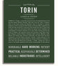Torin Personalized Name Meaning Art Prints – Name Stories
