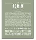 Torin | Name Art Print – Name Stories